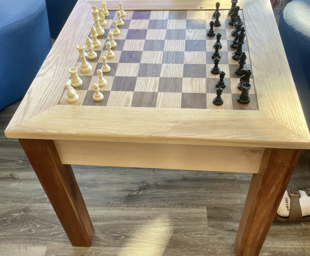 Chess Table Built and Gifted to MHS Library - Messalonskee High